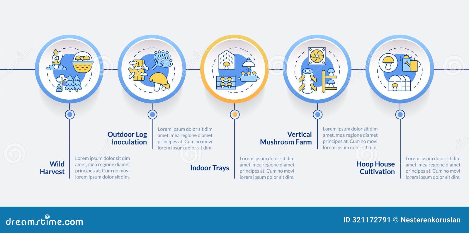 Cultivation Techniques Blue Circle Infographic Template Stock Vector - Illustration of ...