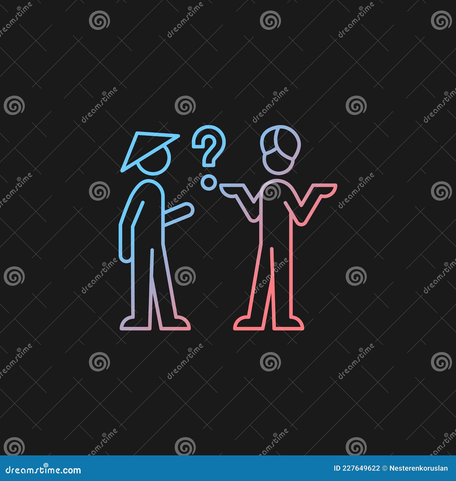 Cultural Barriers Gradient Vector Icon for Dark Theme Stock Vector ...