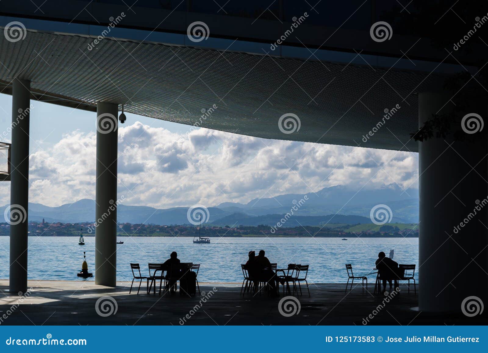Modern square of Santander stock image. Image of panoramic - 125173583