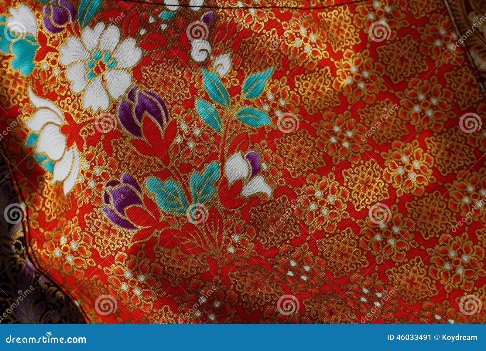 Cultural Fabric Pattern of Thailand. Stock Image - Image of culture ...