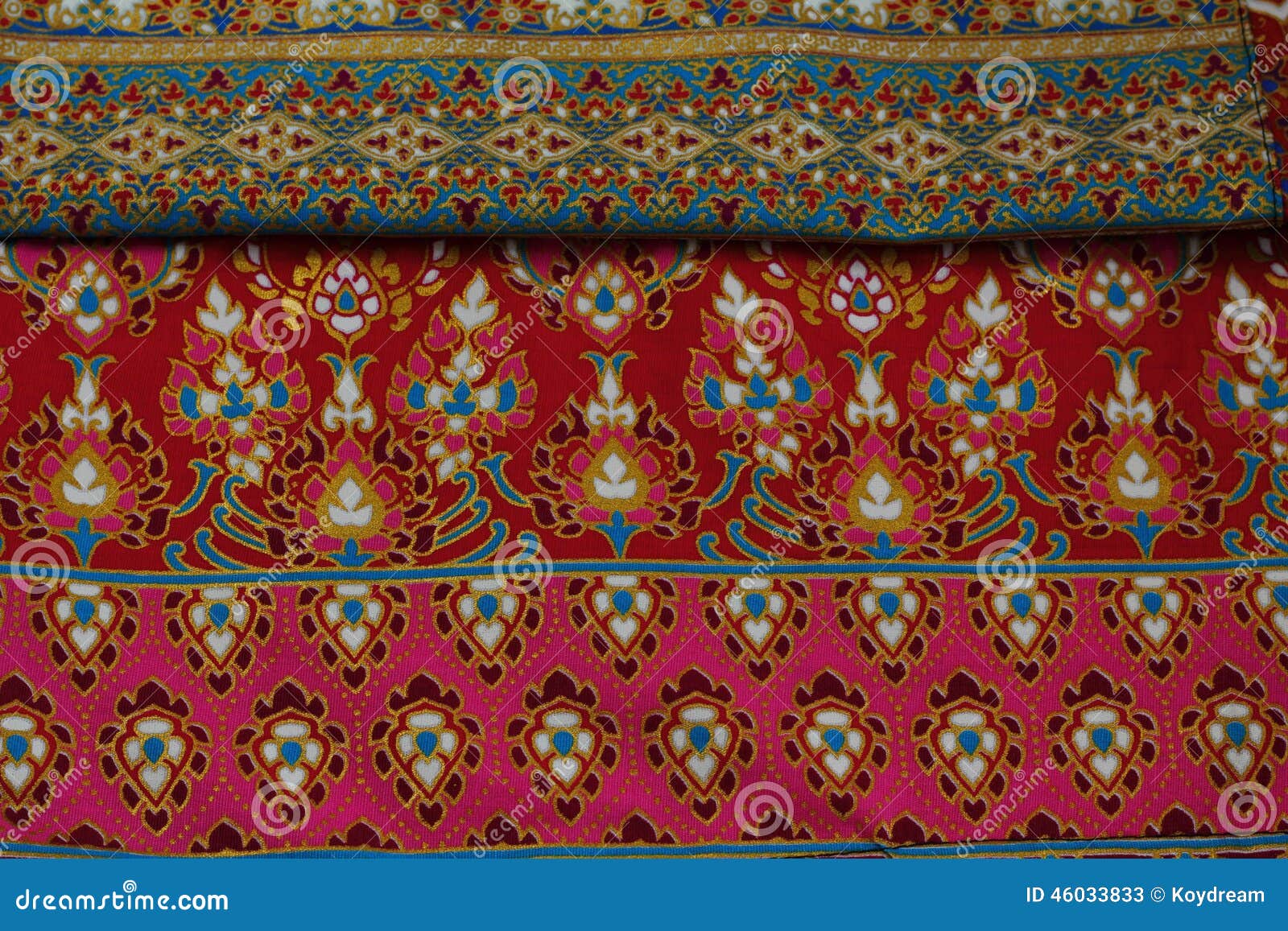 Cultural Fabric Pattern of Thailand. Stock Image - Image of thailand ...