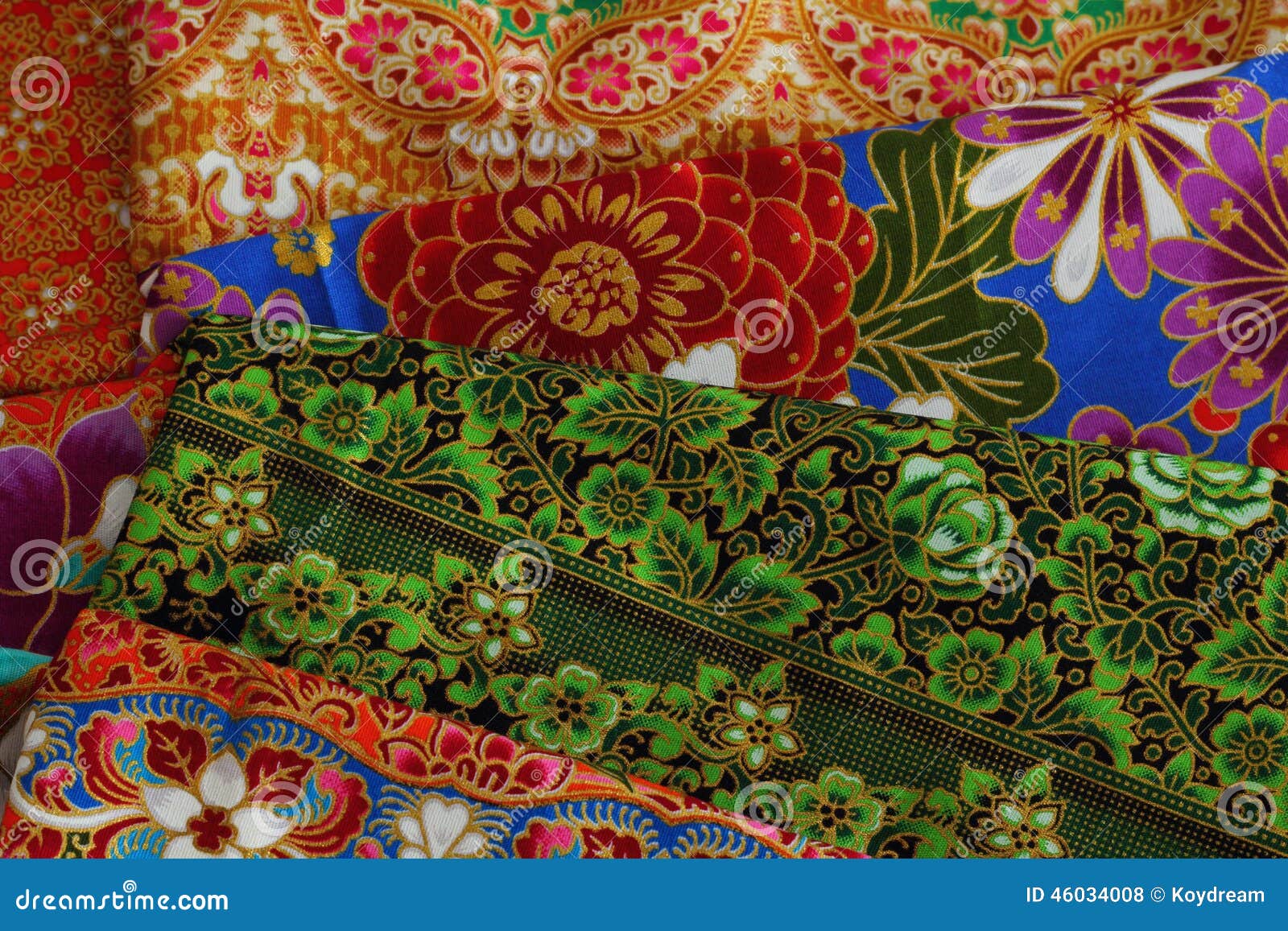 Cultural Fabric Pattern of Thailand. Stock Photo - Image of curtain ...