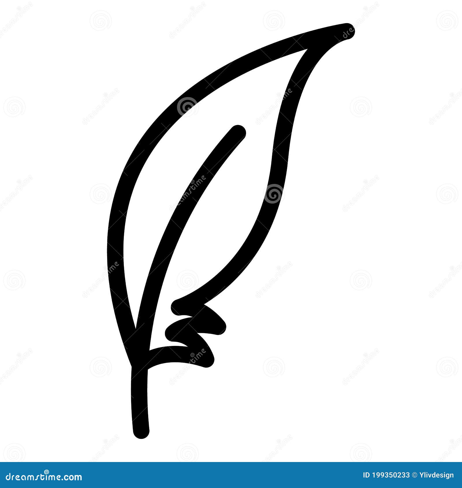 Cultural Feather Icon, Outline Style Stock Vector - Illustration of ...