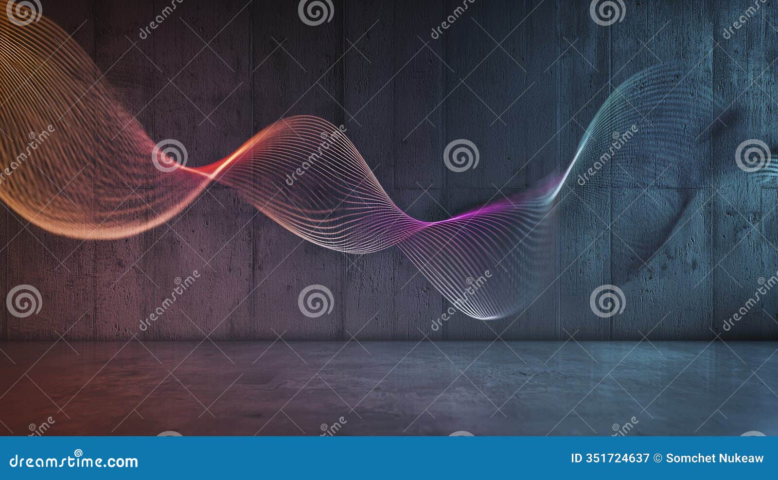 Cultural Patterns Flowing through Sound Waves Abstract Space Digital ...
