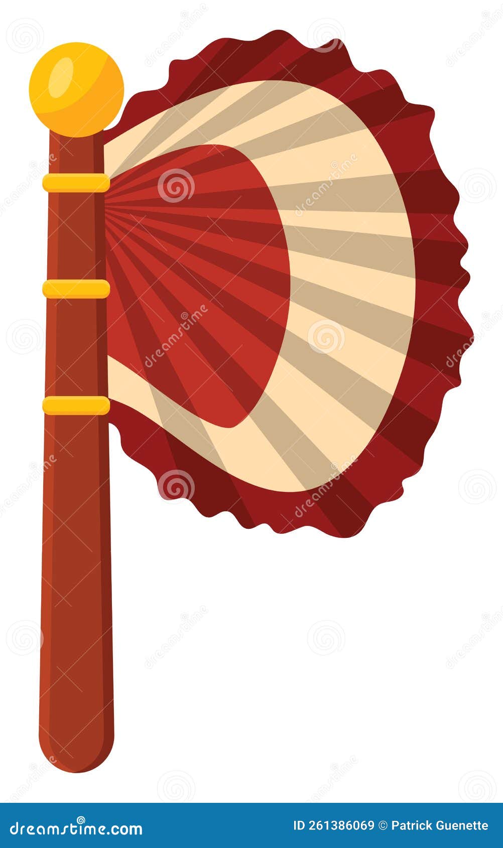 Cultural Red Hand Fan, Icon Stock Vector - Illustration of black ...