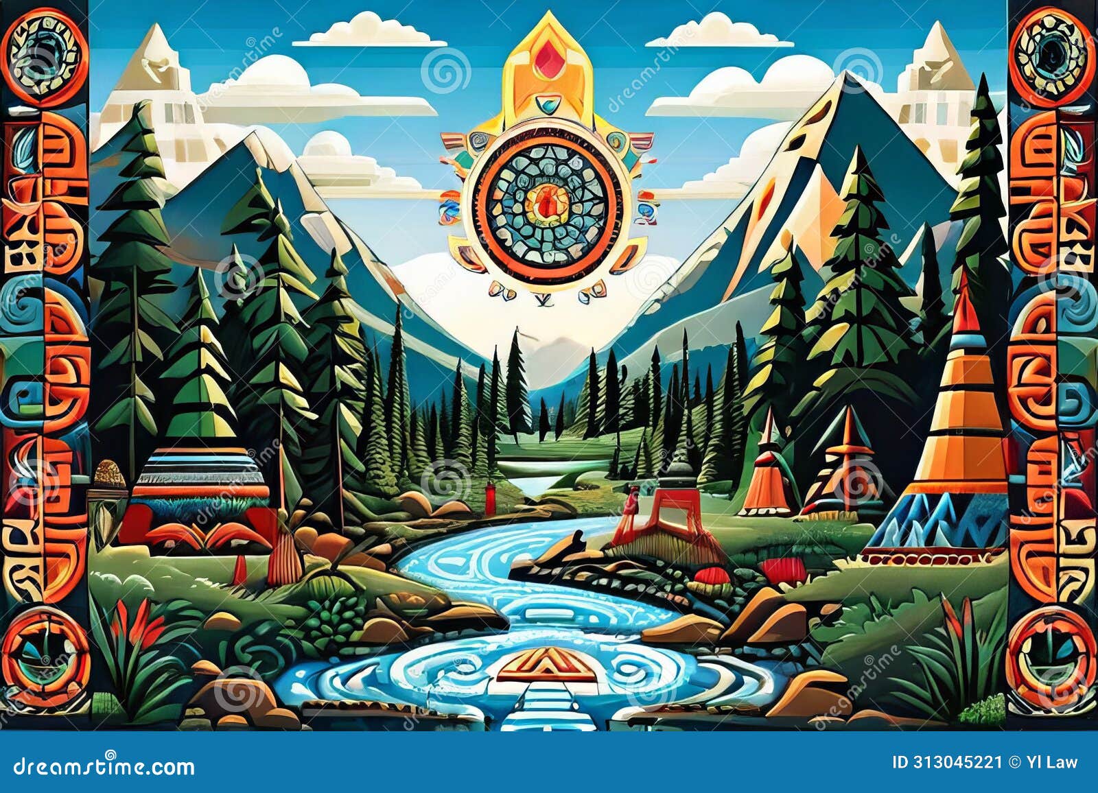 A Cultural Symbols Throughout the Animation Editorial Photo - Image of ...