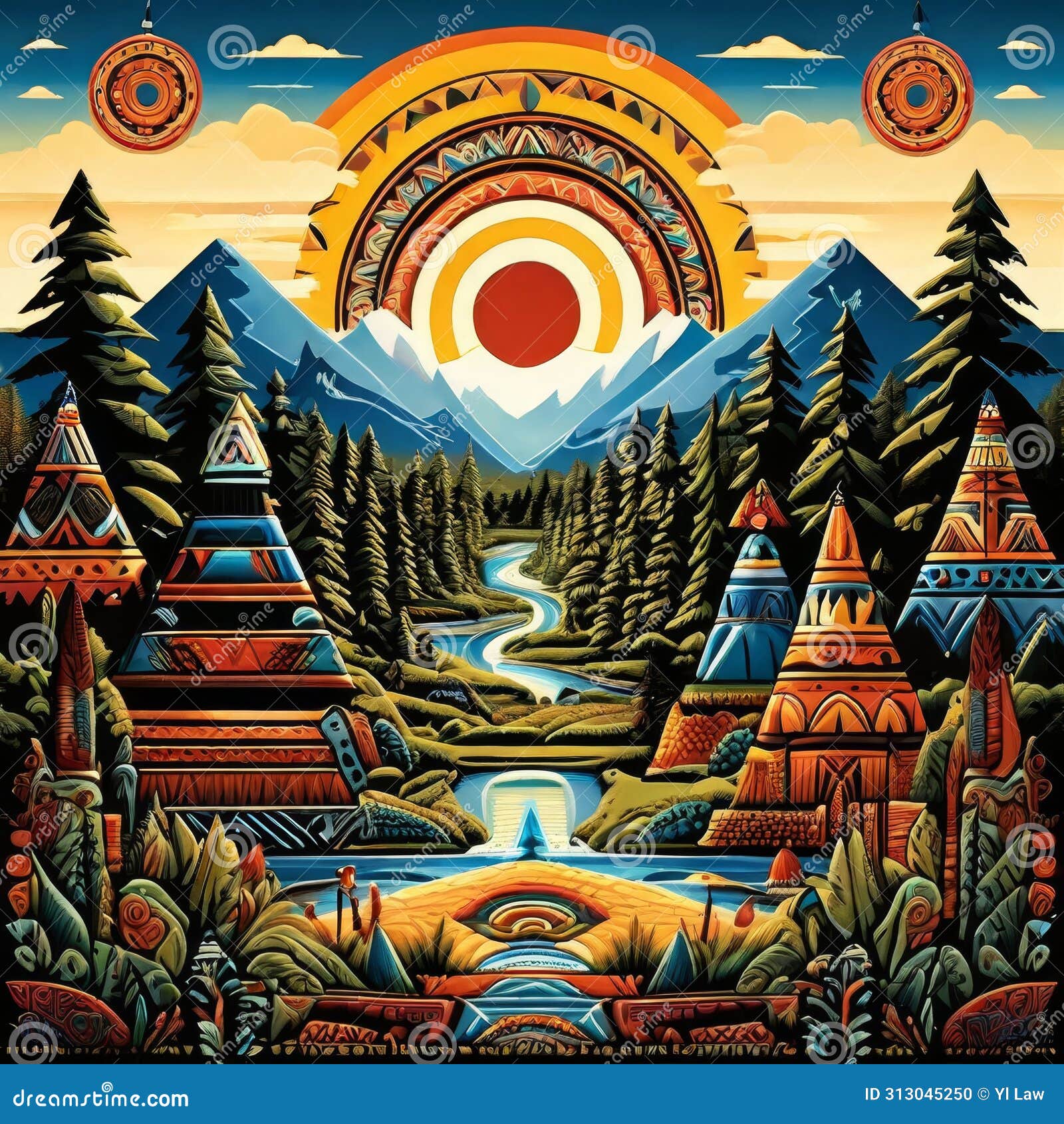 A Cultural Symbols Throughout the Animation Editorial Image - Image of ...