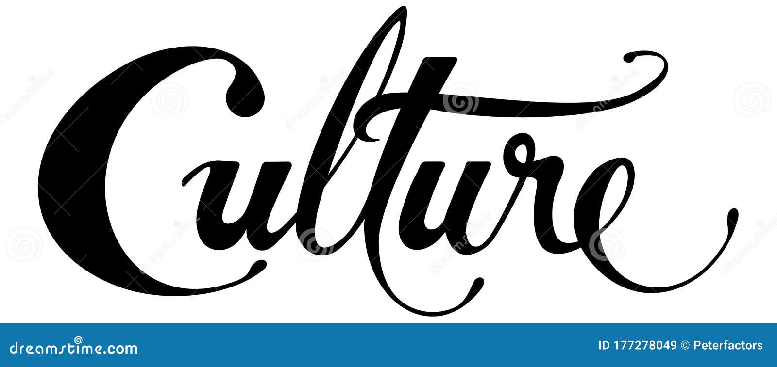 Culture - Custom Calligraphy Text Stock Vector - Illustration of ...