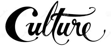 Culture - Custom Calligraphy Text Stock Vector - Illustration of ...