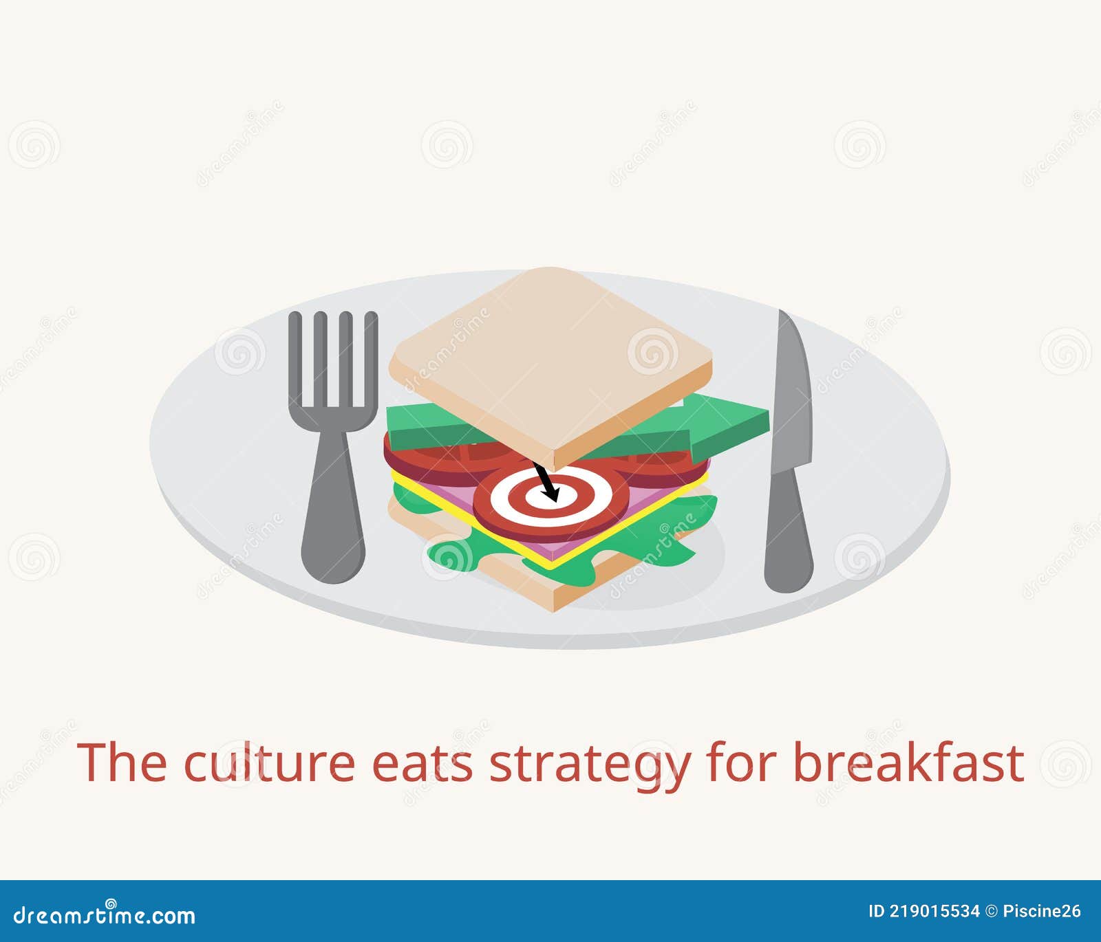 Culture Eats Strategy for Breakfast Stock Vector - Illustration of ... Culture Eats Strategy for Breakfast Stock Vector - Illustration of ...