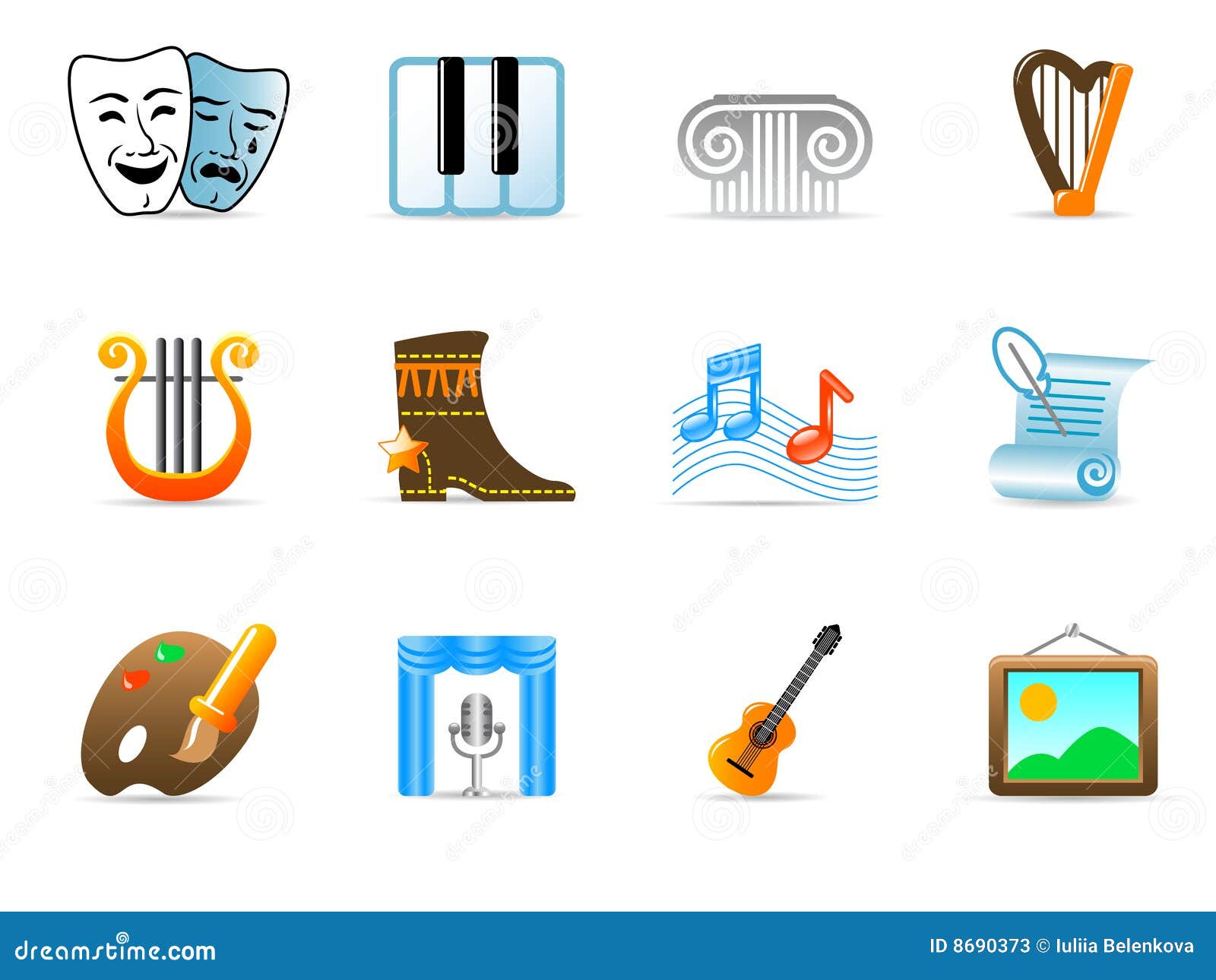 Culture icons stock vector. Illustration of archeology - 8690373