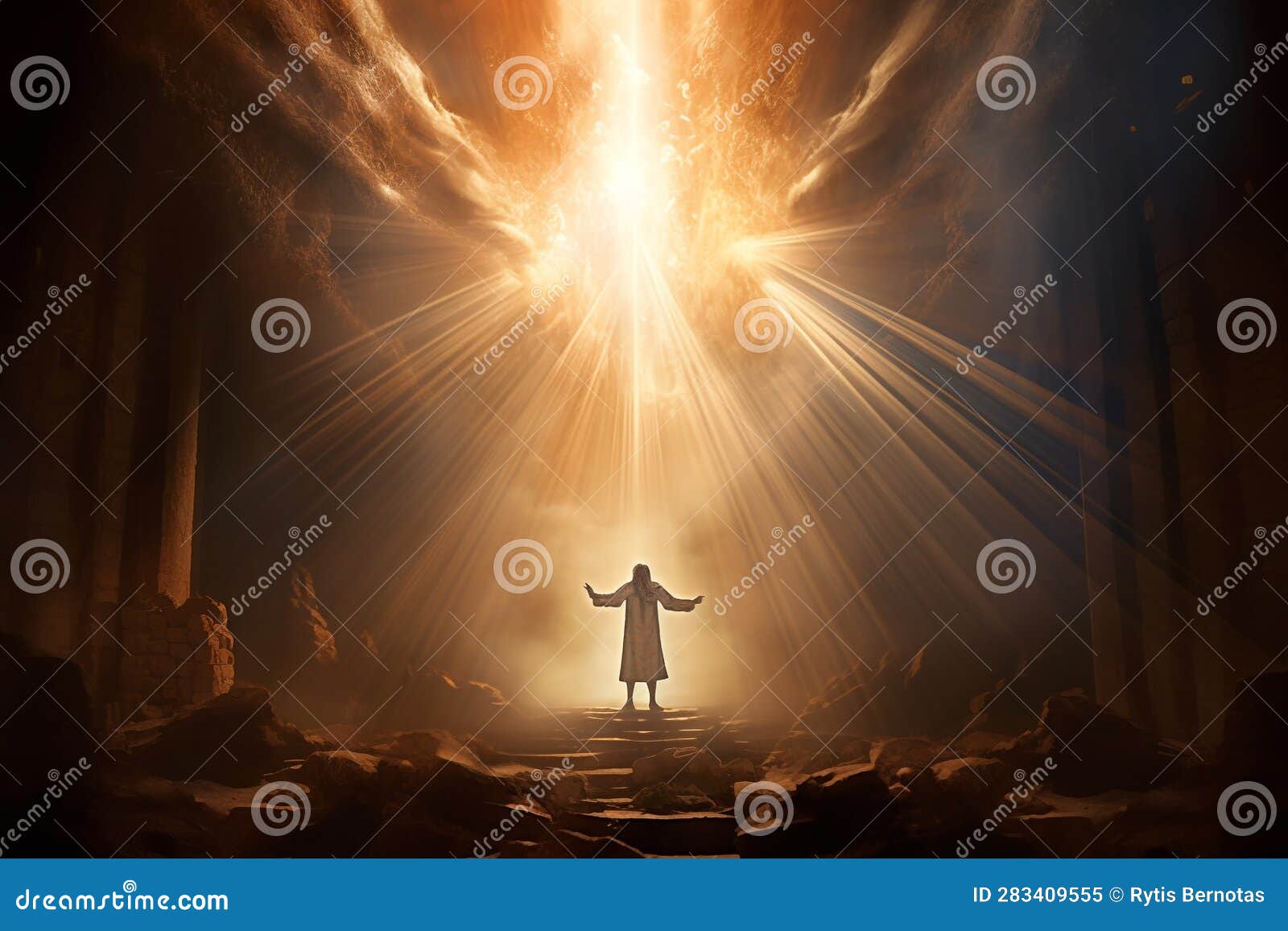 Abstract Illustration of God Light. Generative AI Stock Illustration ...