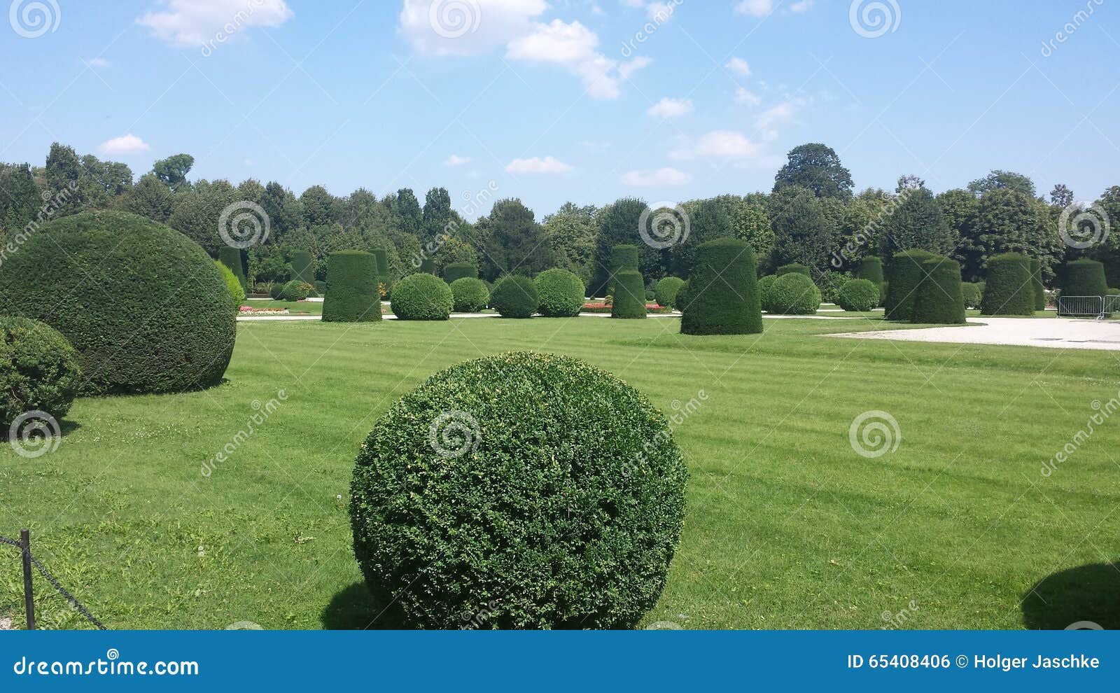 Cultured Garden stock photo. Image of clouds, sunny, trees - 65408406