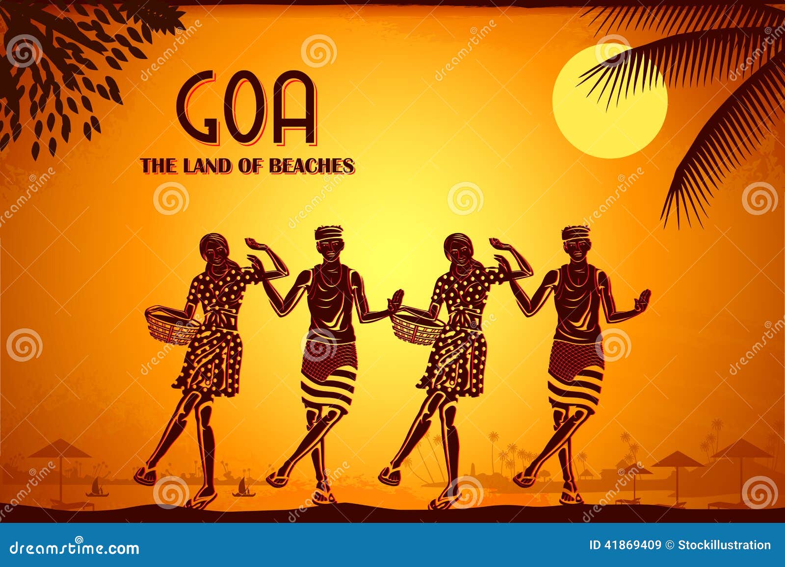 Cultuur van Goa stock illustratie. Illustration of geit - 41869409