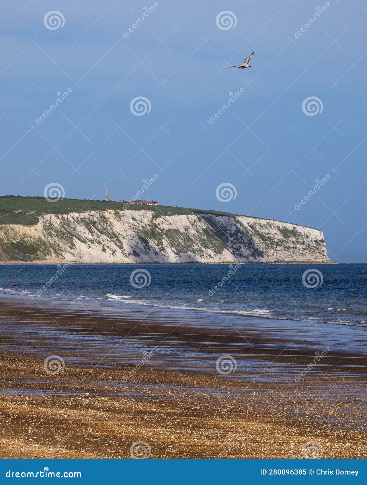 Culver Down Viewed from Sandown Bay, Isle of Wight Stock Image - Image ...