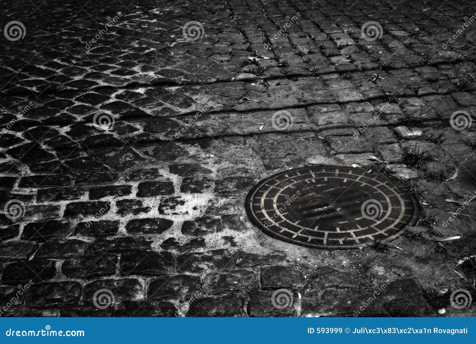 Culvert in paving stones stock image. Image of drain, texture - 593999
