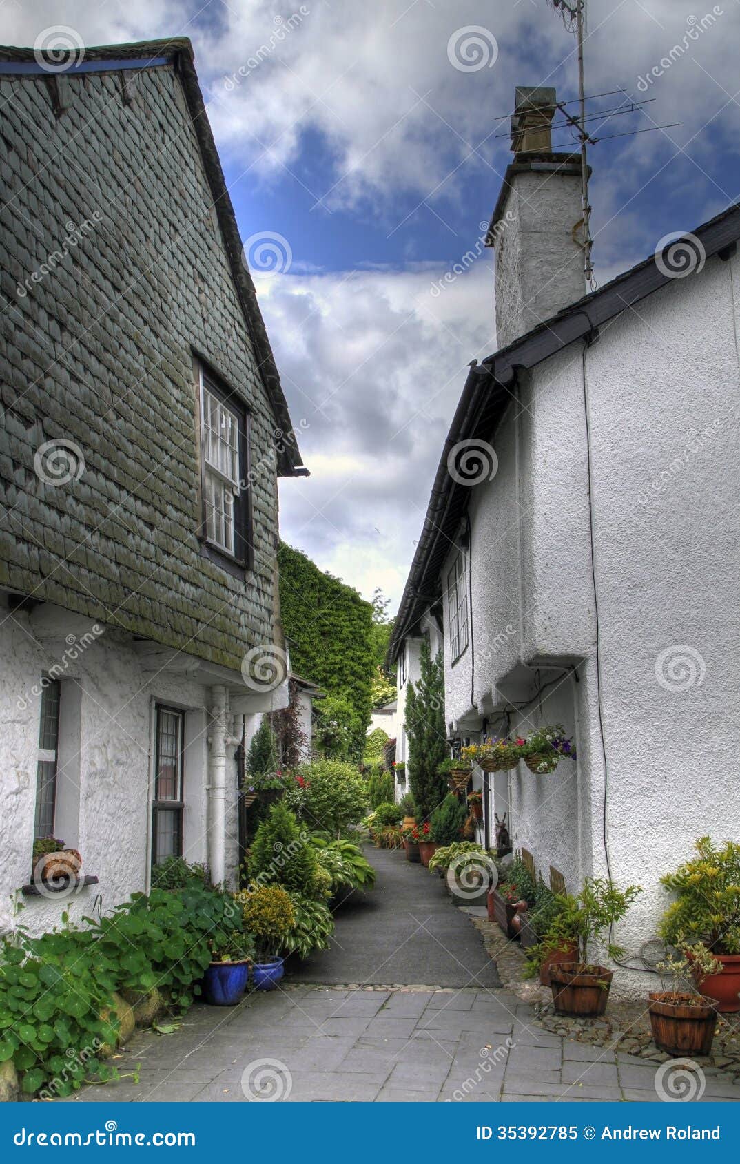 Cumbrian cottages stock image. Image of british, cottages - 35392785