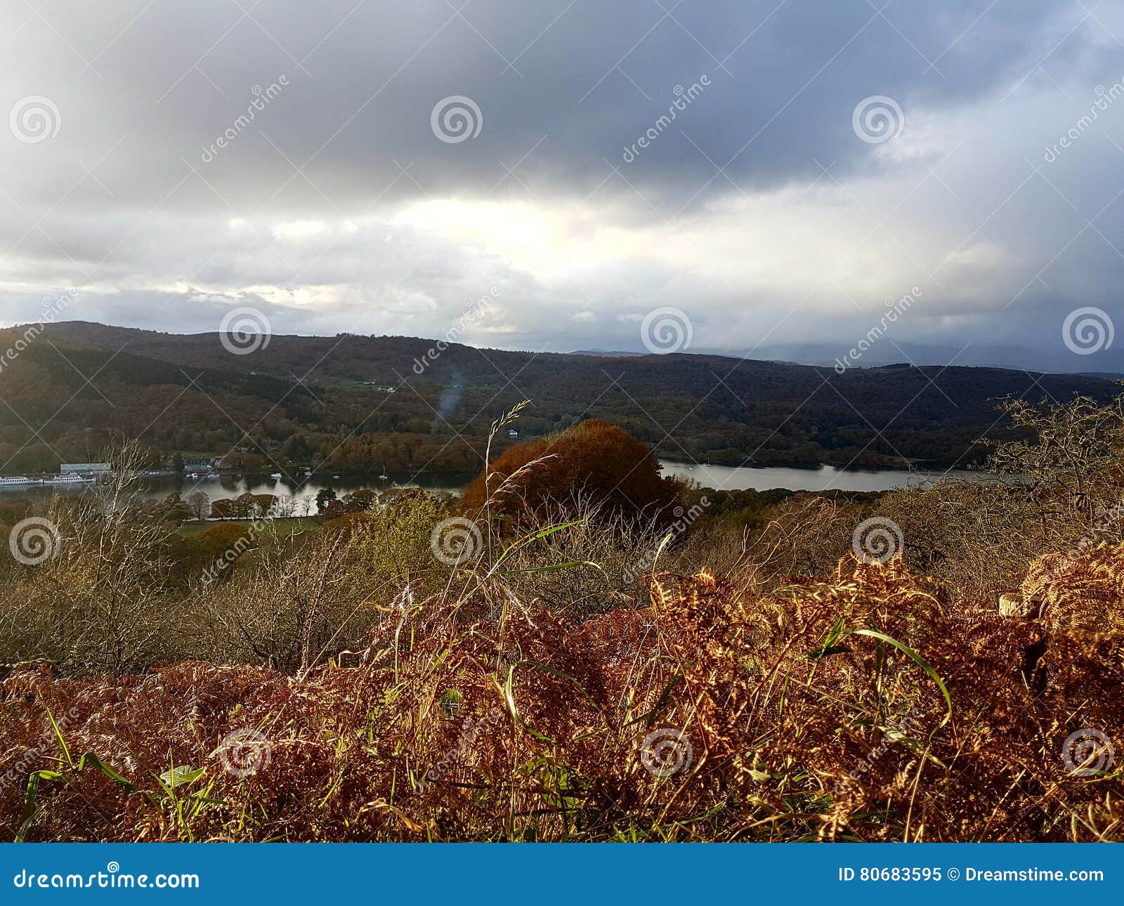 Cumbrian Landscape stock image. Image of level, mirrored - 80683595