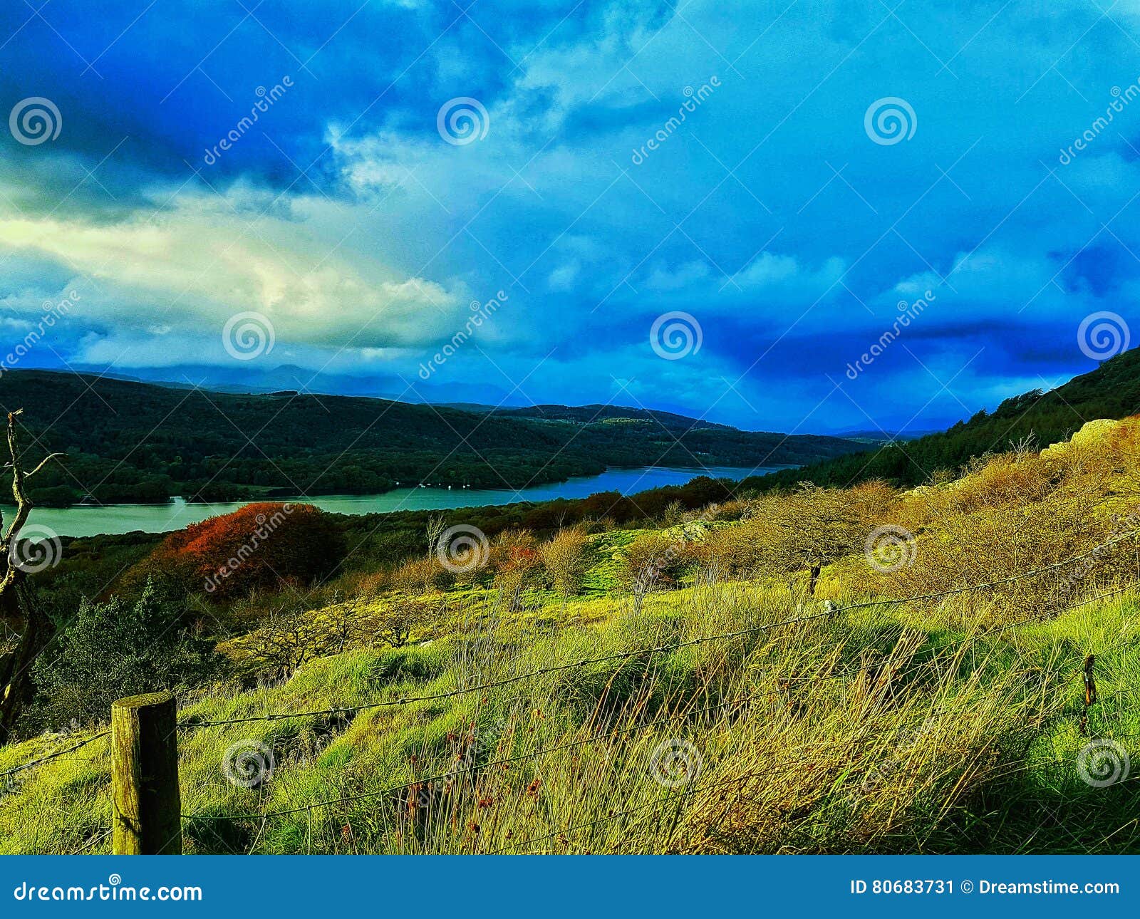 Cumbrian Landscape stock image. Image of ground, reflection - 80683731