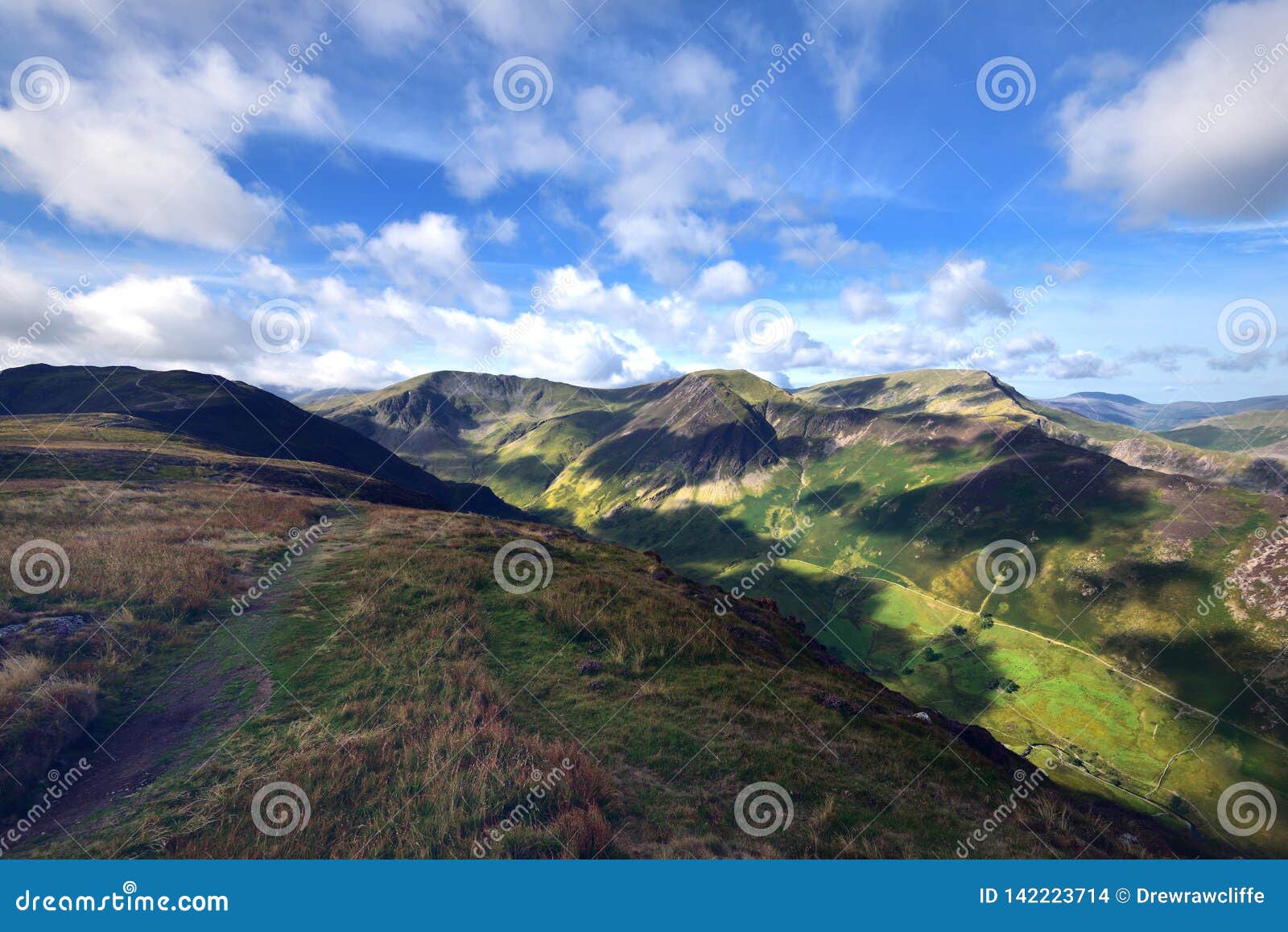 The Cumbrian Mountains from Bull Crag Stock Photo - Image of moor, edge ...