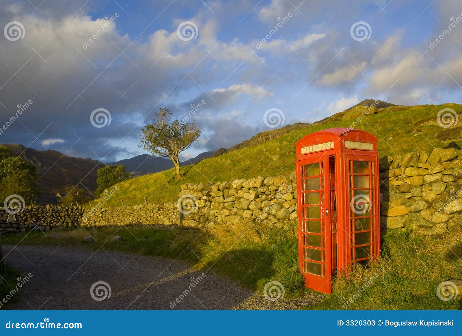 Cumbrian Rural Red Phone Box Stock Image - Image of britain, remote ...