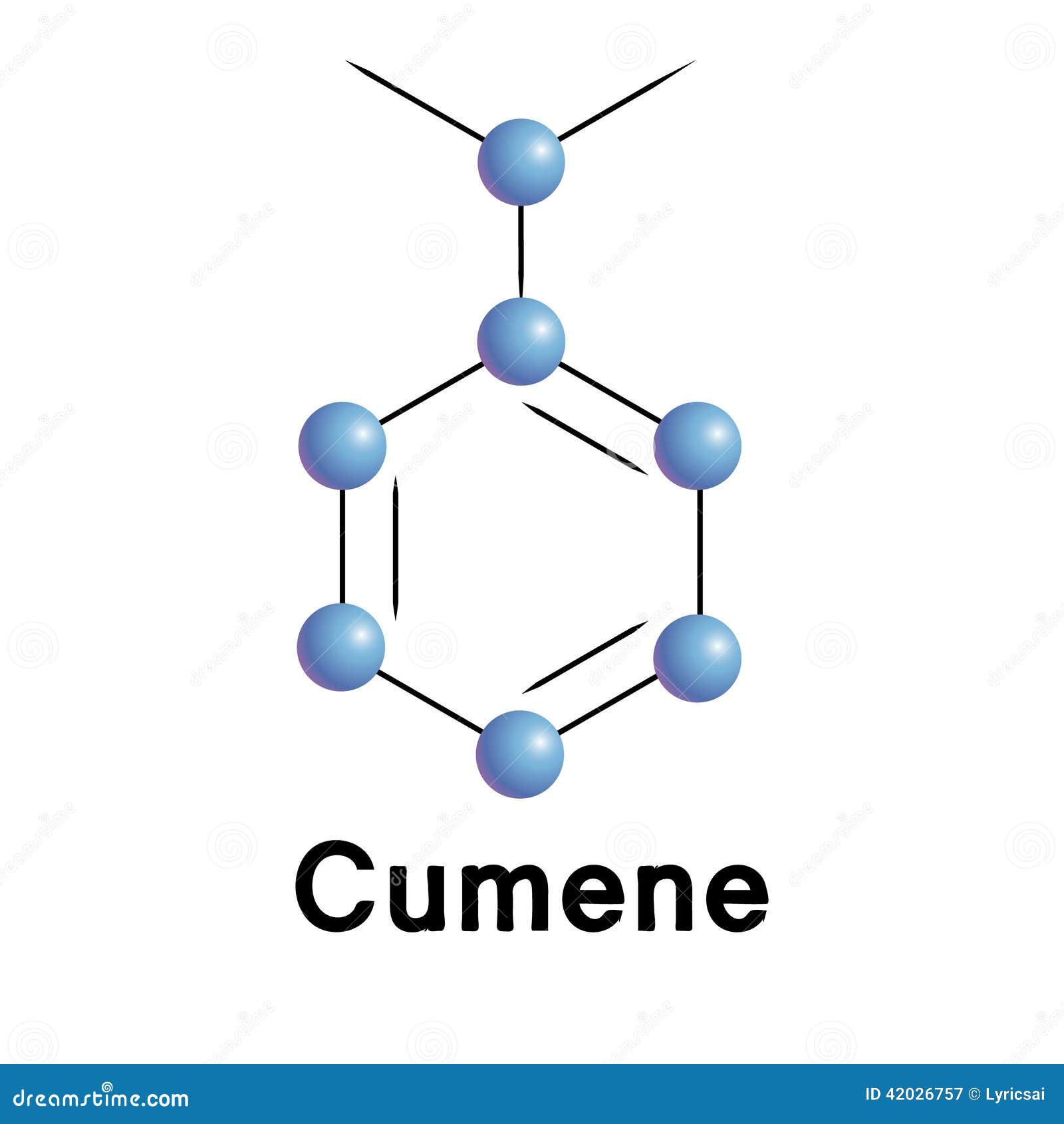Cumene stock vector. Illustration of formula, connection - 42026757