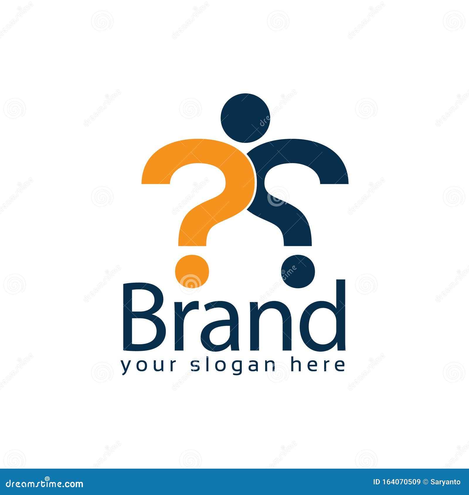 Question Mark and People Logo. Vector Illustration about People Stock ...