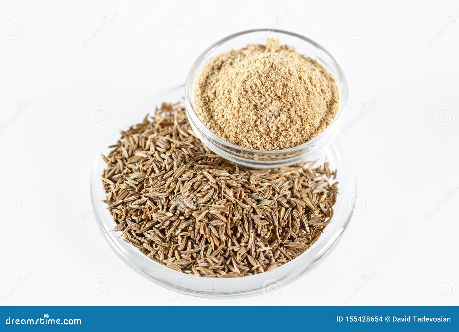 Cumin Isolated on the White Background in a Plate. Stock Photo - Image ...