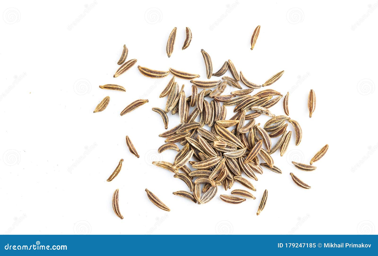 Cumin Seeds, Caraway Isolated on White Background, Macro Stock Image ...