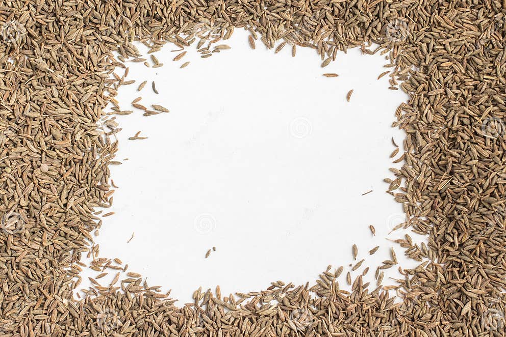 Cumin Seeds Frame stock image. Image of ingredient, pile - 77442495