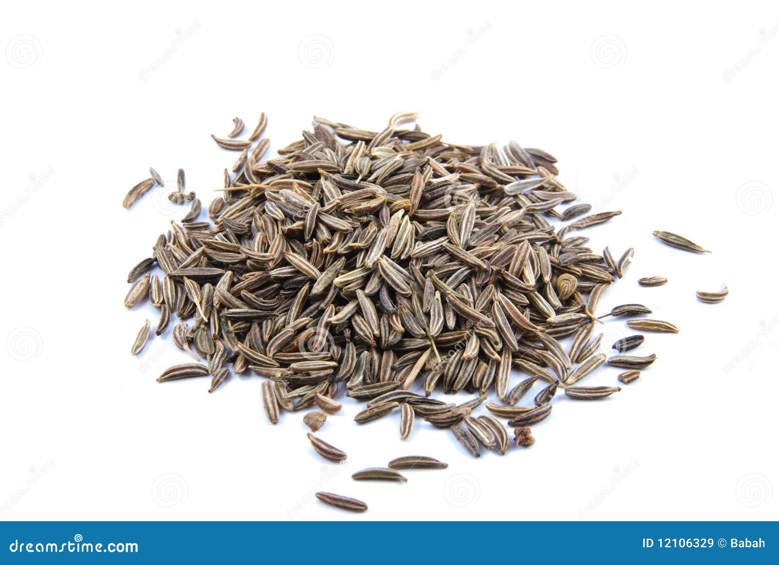 Cumin on white background stock image. Image of white - 12106329
