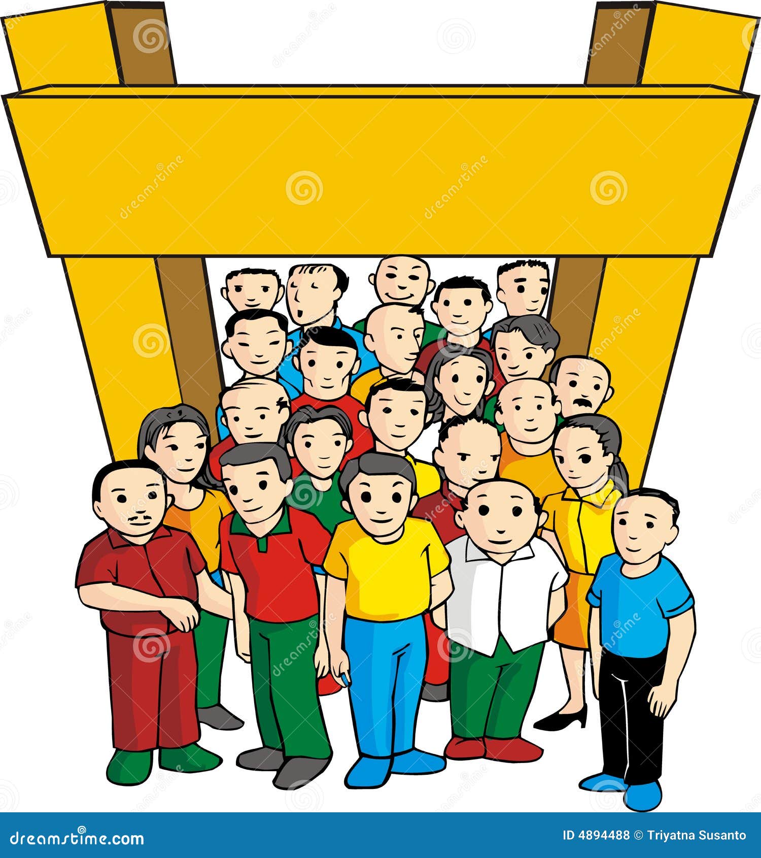 Cummunity diverso ilustración del vector. Ilustración de étnico - 4894488