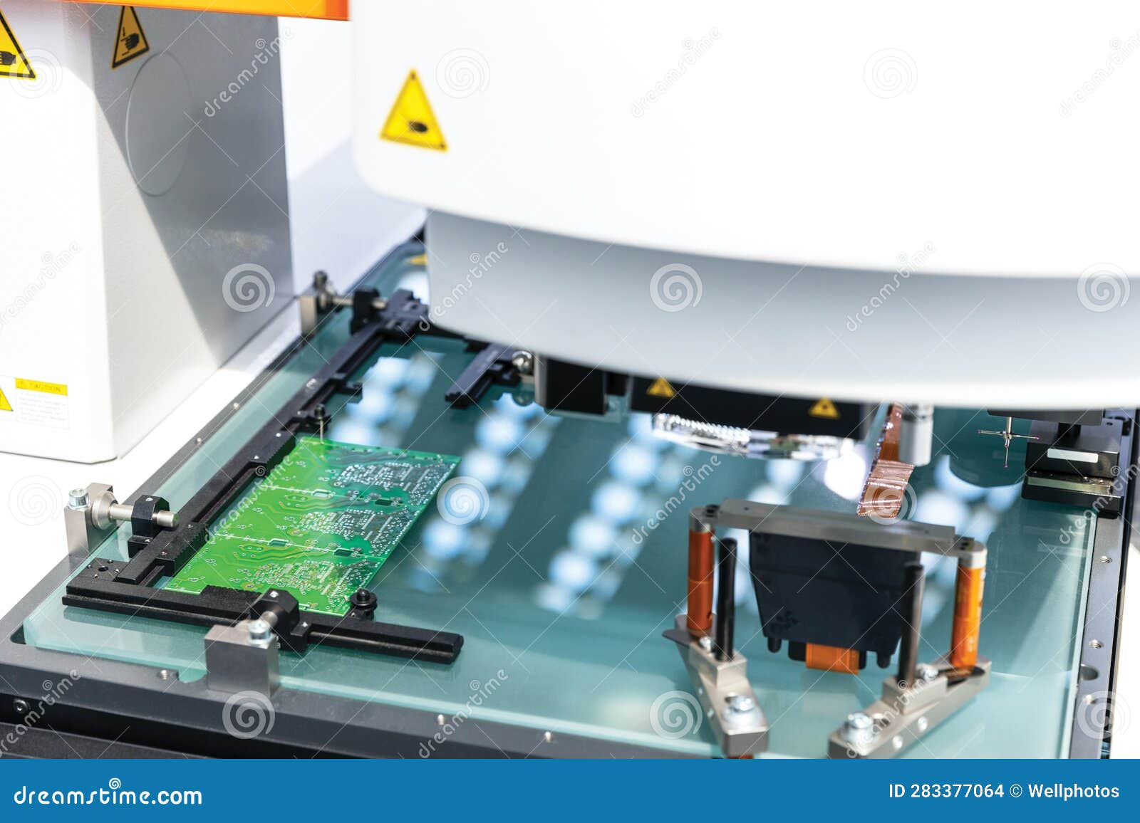 Cumputer Circuit Board during Production Process. Electronics ...