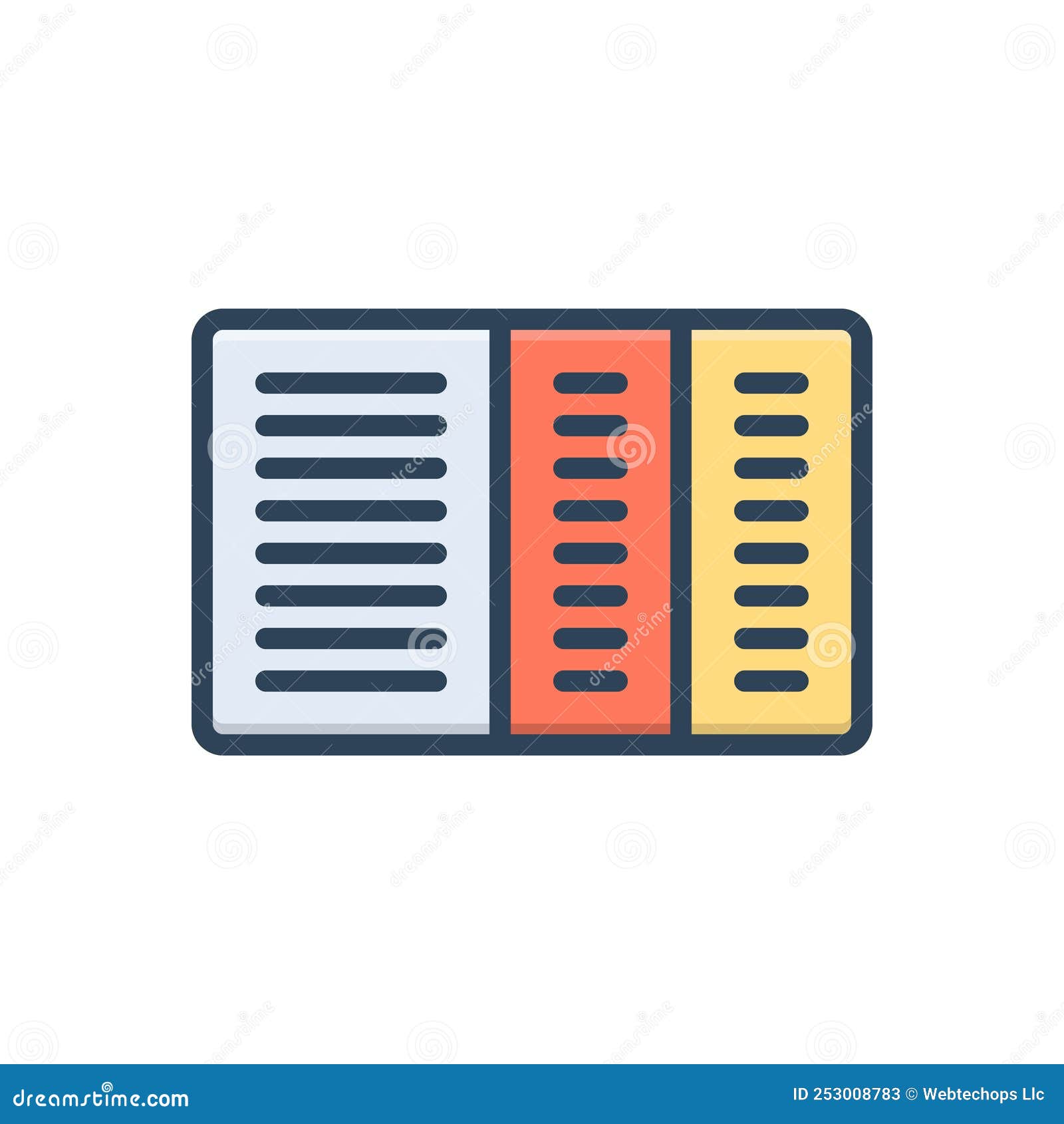 Color Illustration Icon for Cumulative, Document and Accumulative Stock ...