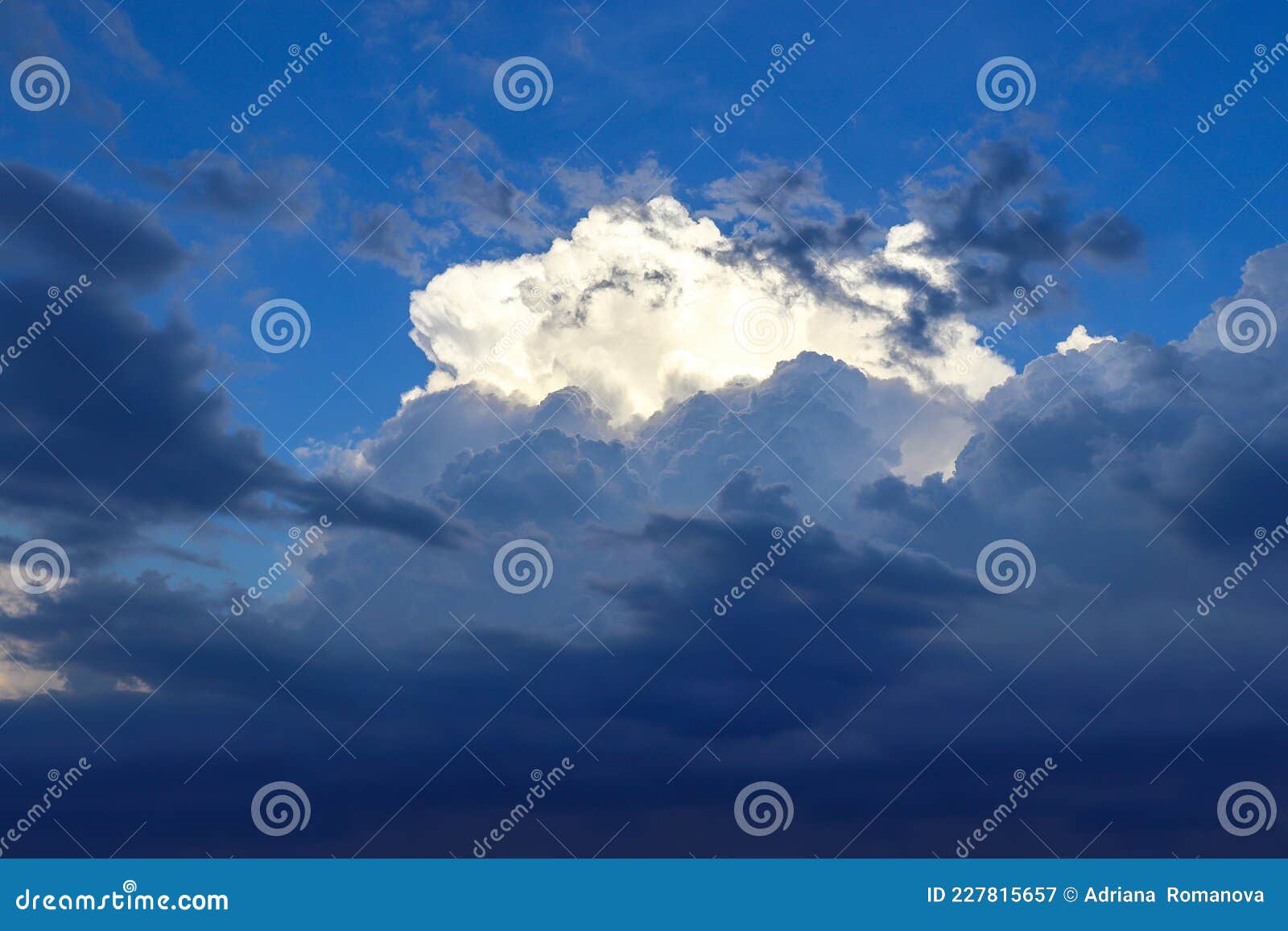 Cumulonimbus Clouds in the Evening at Sunset Stock Image - Image of ...