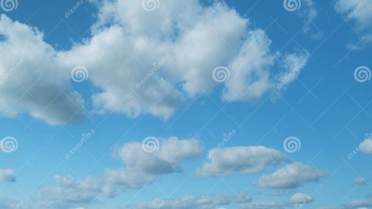 Cumulus Cloud Cloudscape Moving and Changing with Different Shapes ...