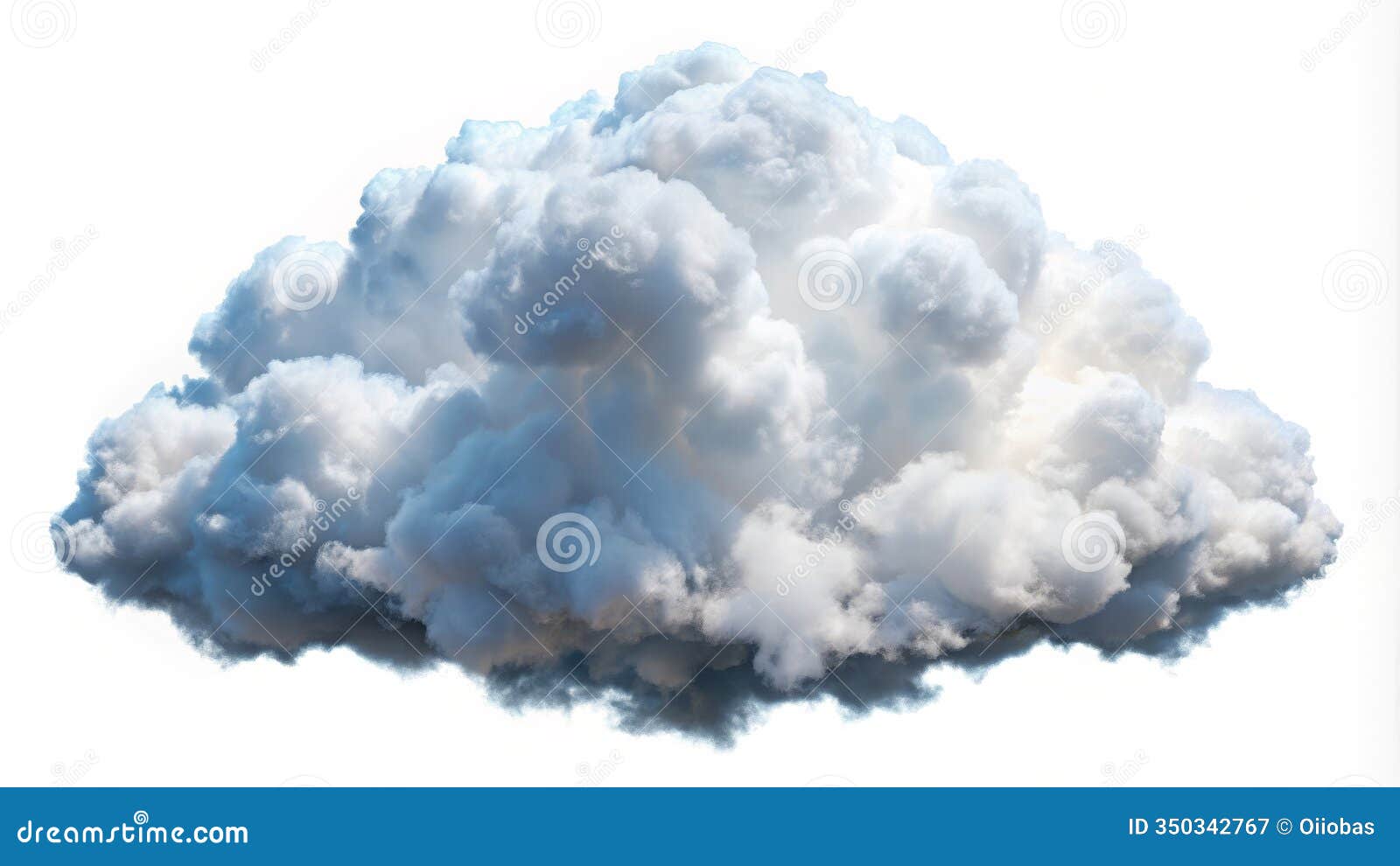 Cumulus Cloud 3D Render, Fluffy Texture, White Background Stock ...