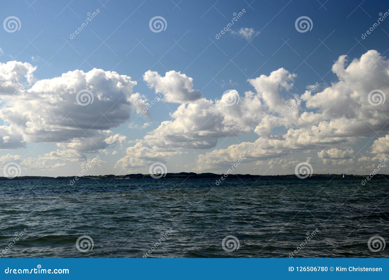 Cumulus cloud streets stock photo. Image of nature, weather - 126506780