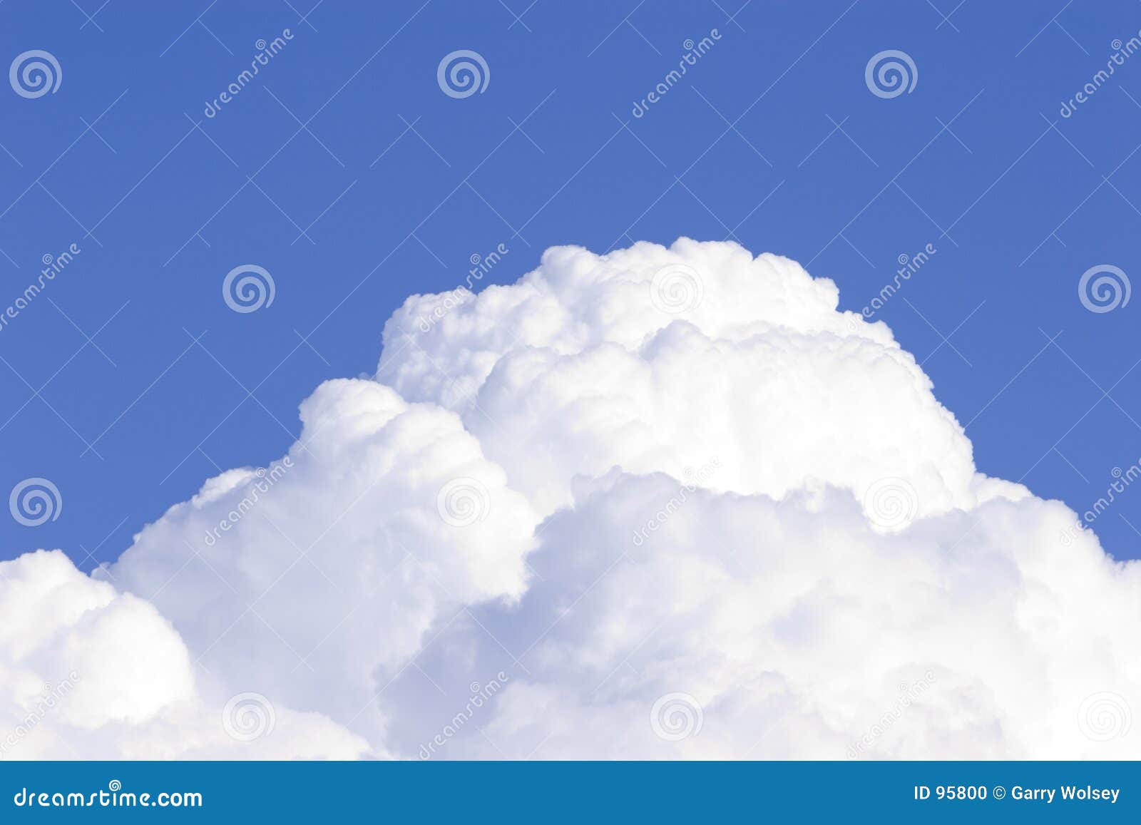 Cumulus Clouds On A Blue Sky In Vertical Orientation. Royalty-Free ...