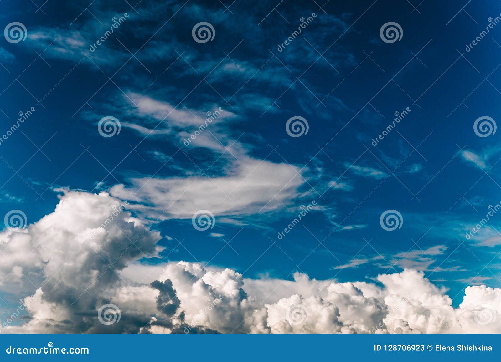 Cumulus Clouds Against the Blue Sky, Beautiful Background, Texture ...