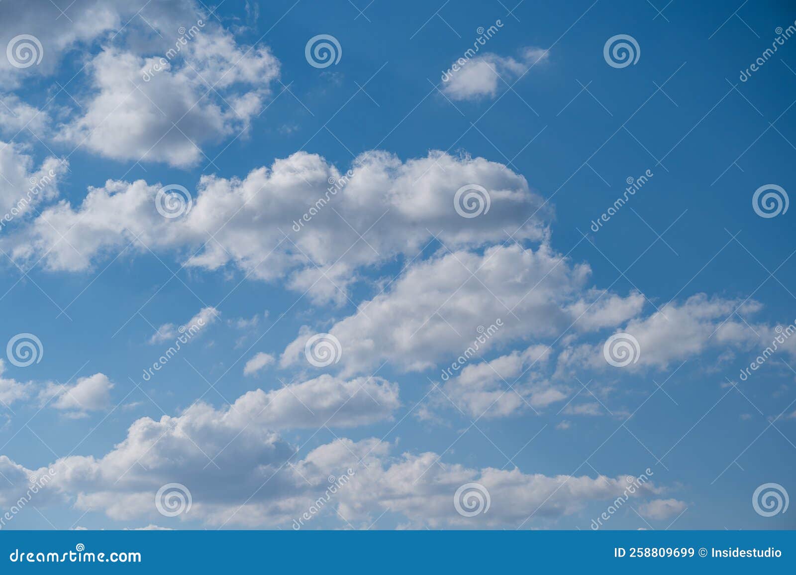 Cumulus Clouds Against the Blue Sky on a Summer Day. Stock Image ...