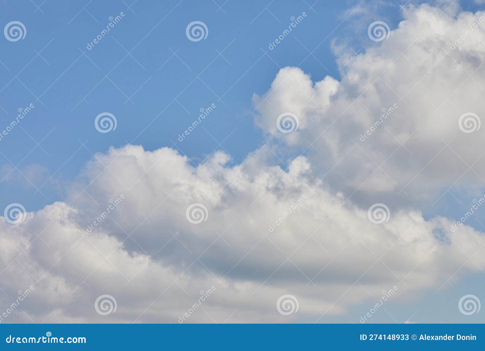 Cumulus Clouds on Blue Sky, Texture Background Stock Image - Image of ...