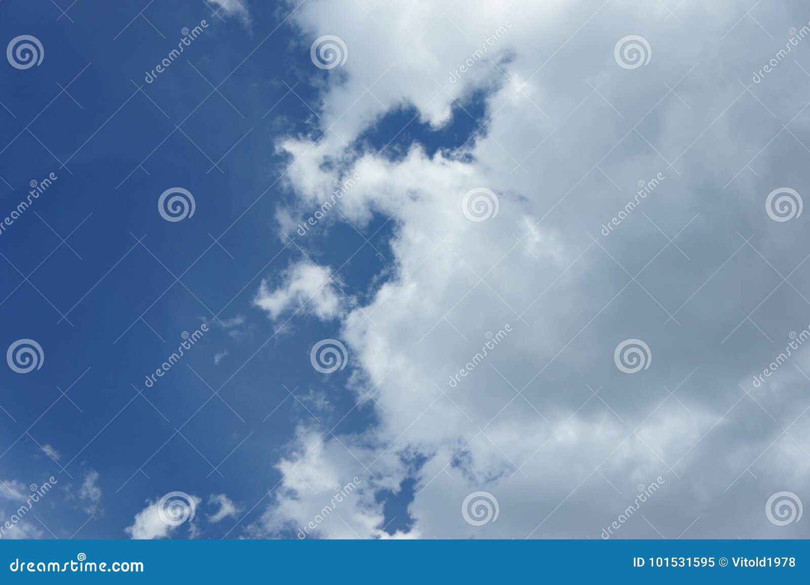 Cumulus Clouds in a Blue Sky. Stock Image - Image of nature ...