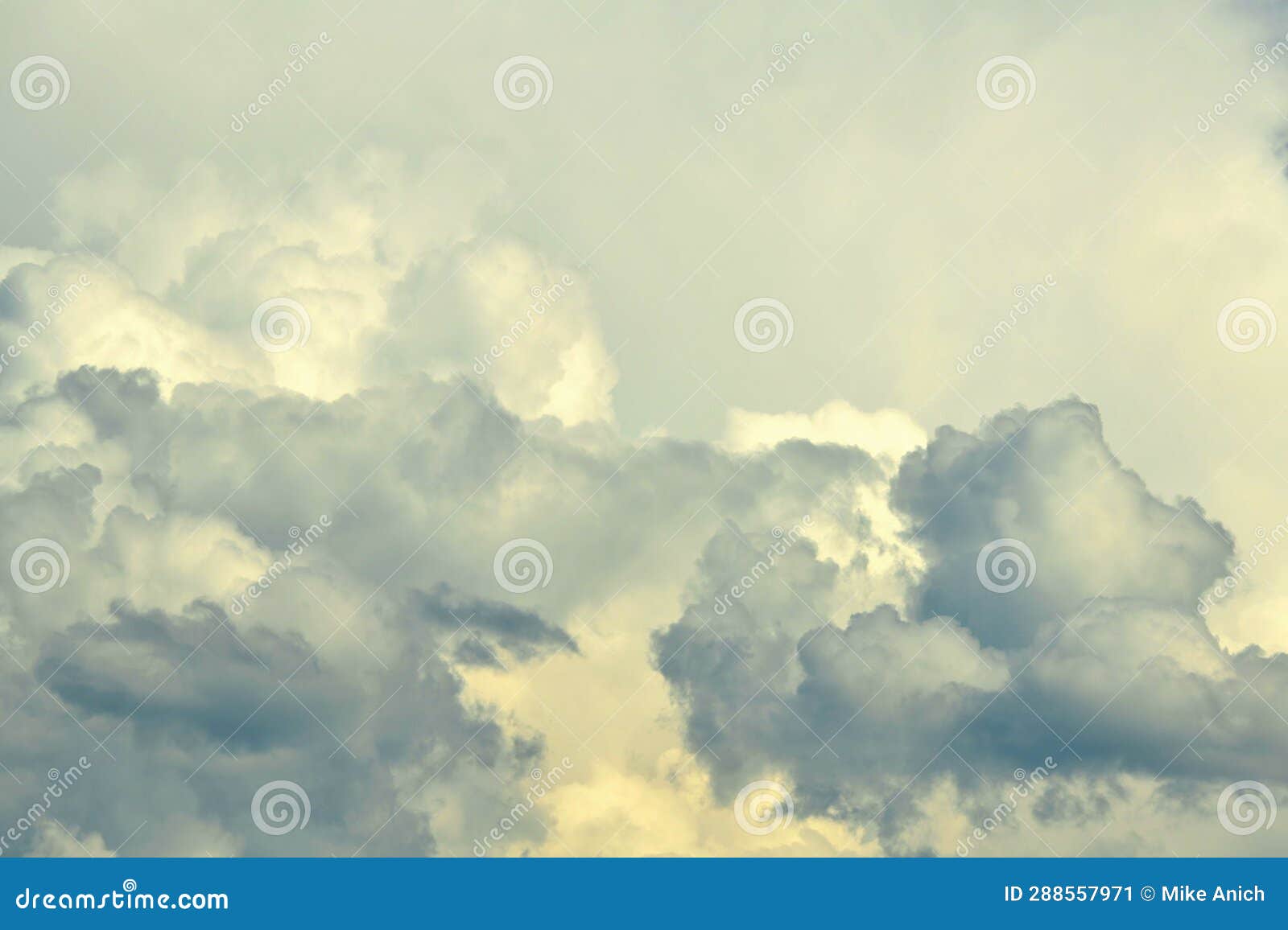 Cumulus Clouds, Montana. stock image. Image of morning - 288557971