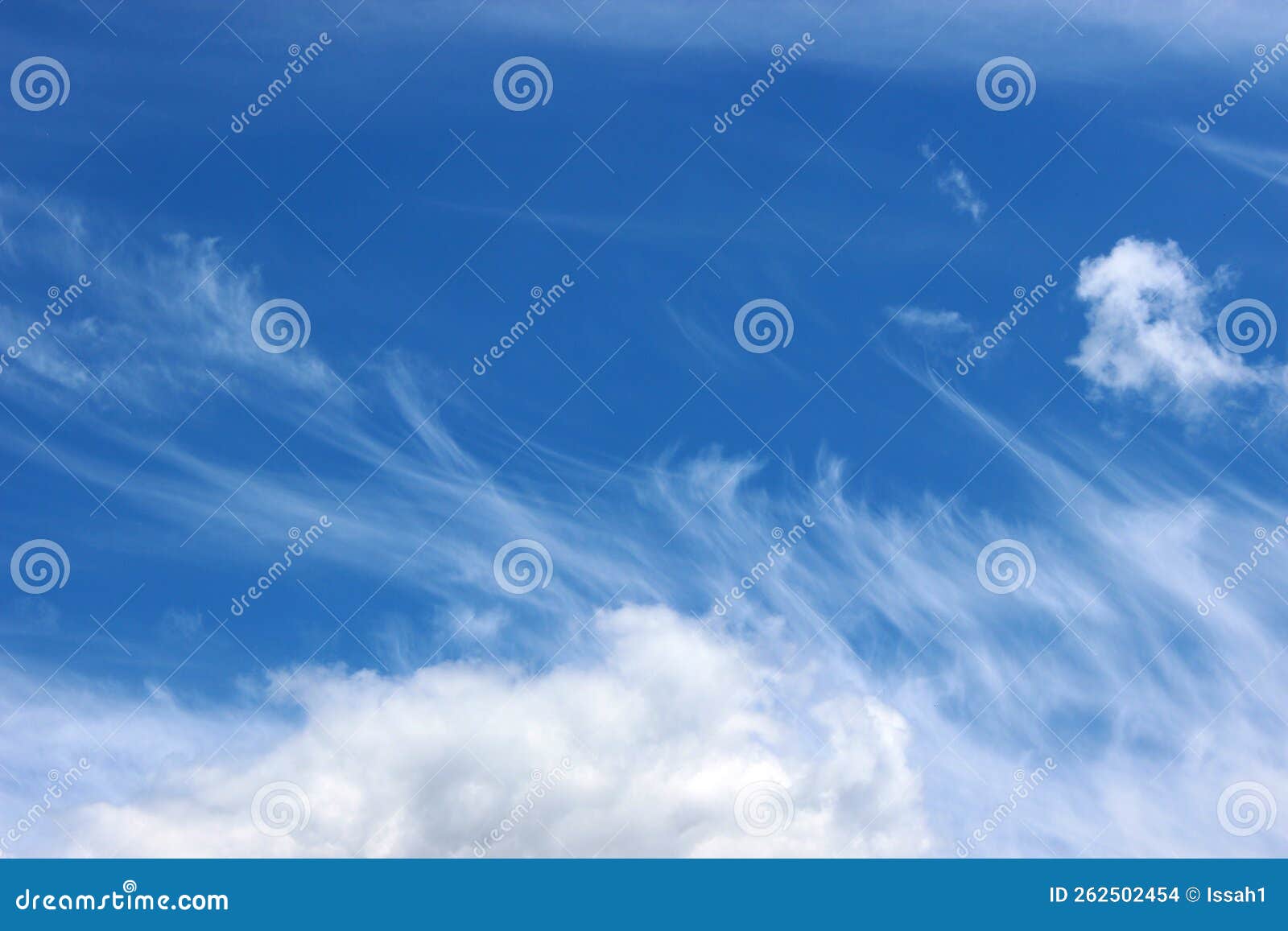 Cumulus Clouds in Clear Weather Blows Off a Strong Wind Stock Photo ...