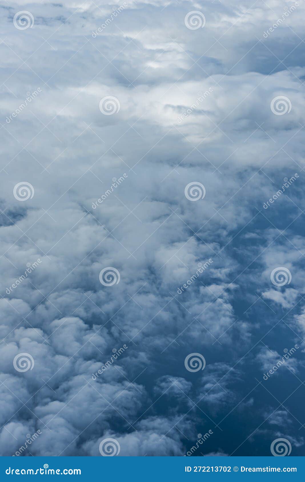 Cumulus Clouds in a Deep Blue Sky. Vector Cotton Texture Background ...
