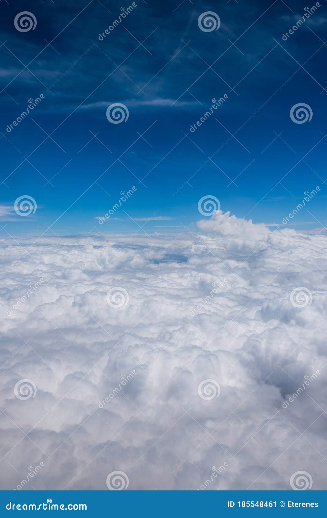 Cumulus Clouds Seen from an Airplane Stock Image - Image of outdoor ...