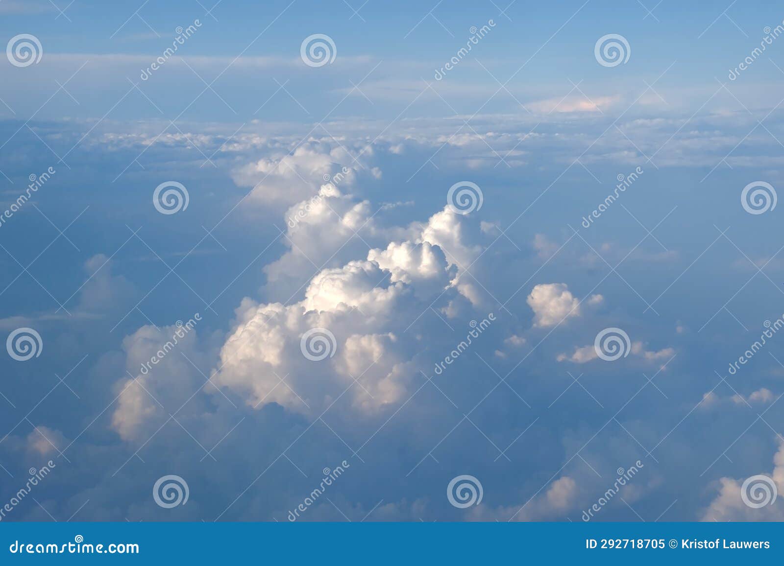 Cumulus Clouds in the Sky, Side View Stock Image - Image of ...