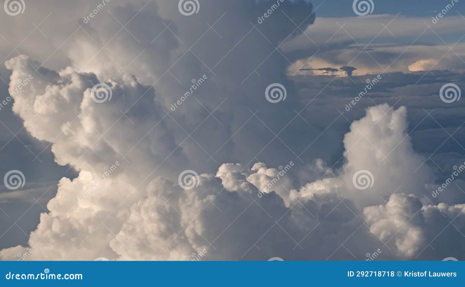 Cumulus Clouds in the Sky, Side View Stock Photo - Image of clouds ...