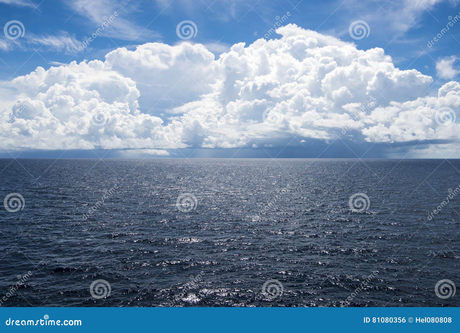 Cumulonimbus Clouds Over South Pacific Ocean Stock Photo - Image of ...